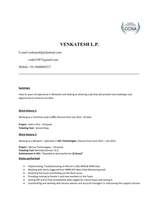 Venkatesh cv | DOC