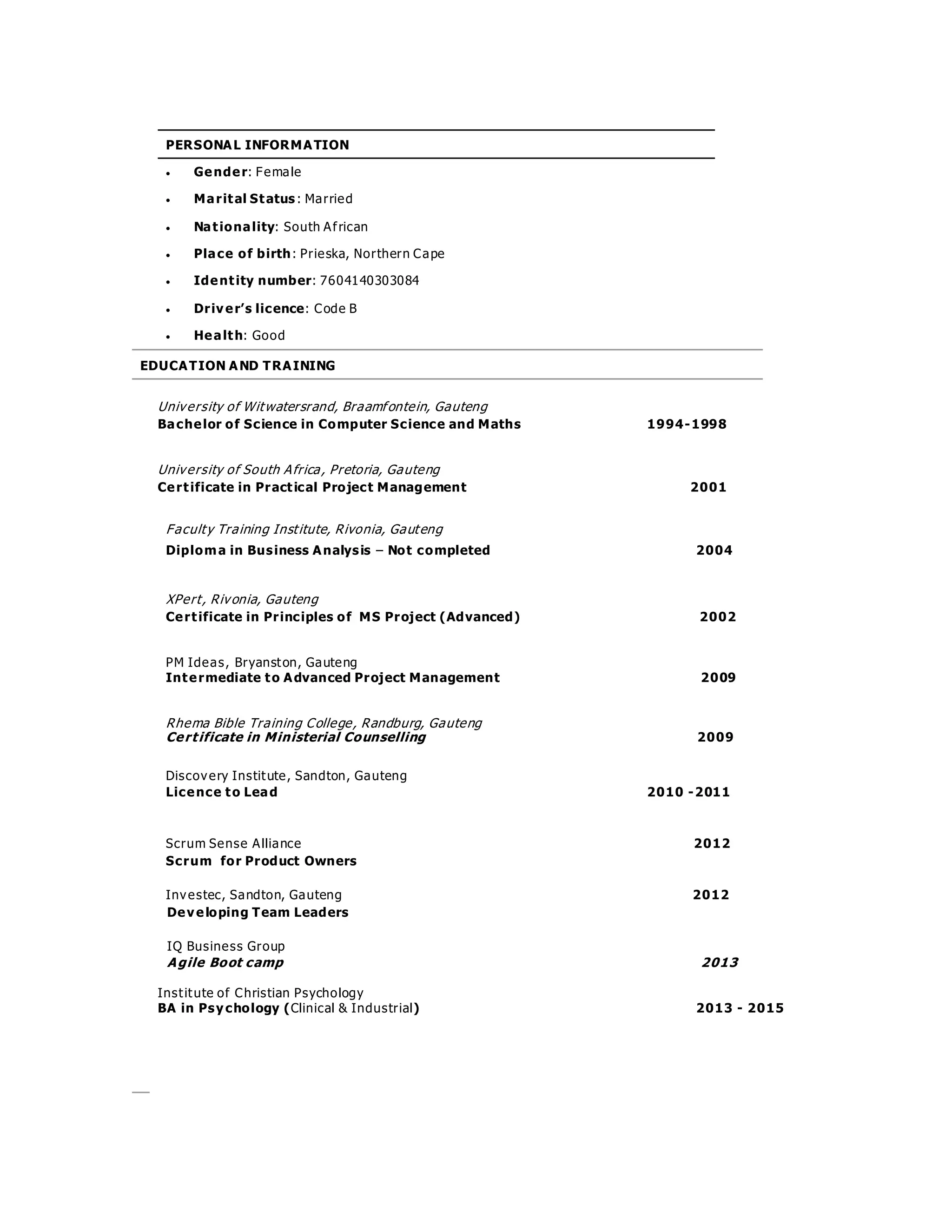 Florence Kalipa_latest | DOCX | Computing | Technology & Computing