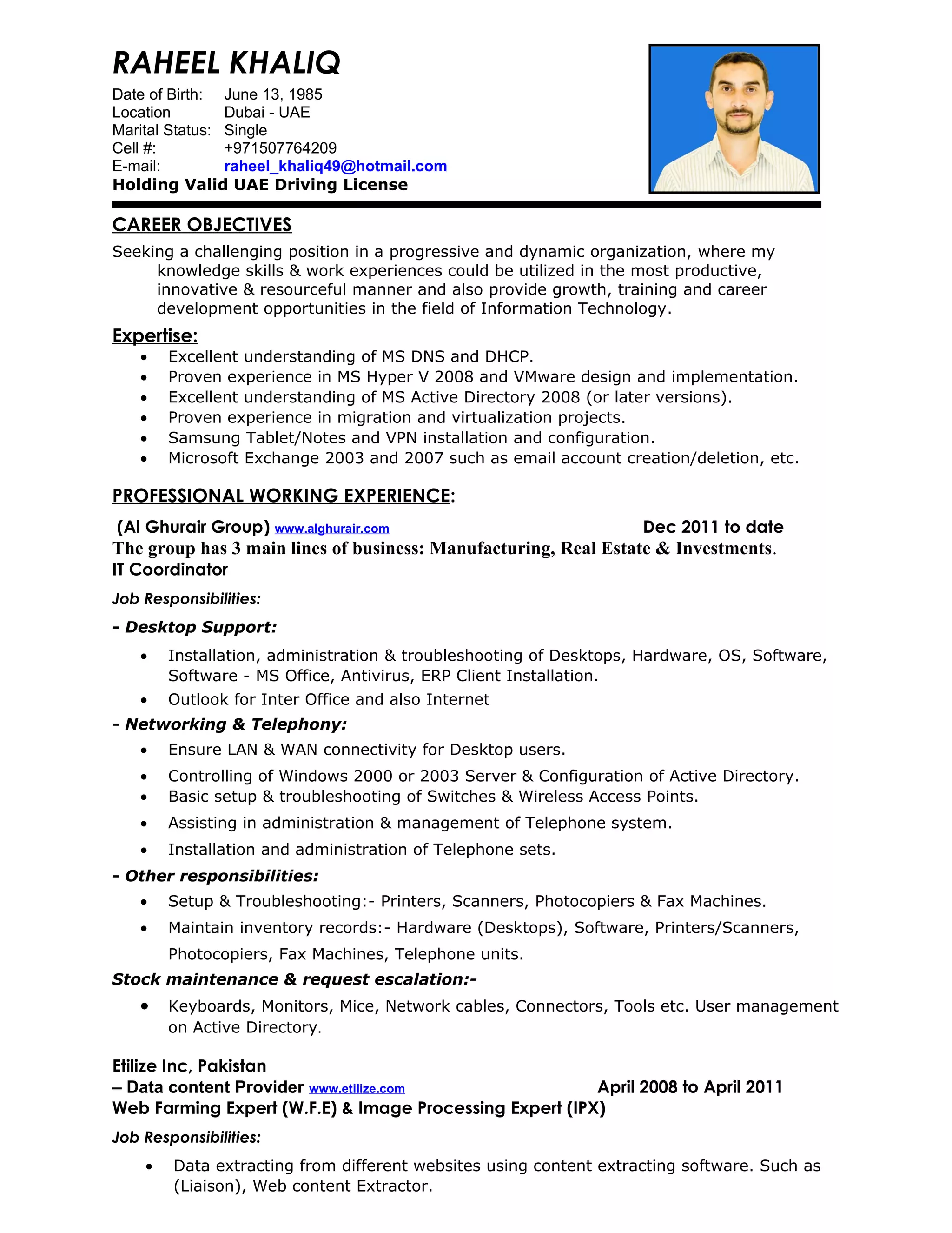 Raheel | DOC | IT and Internet Support | Internet