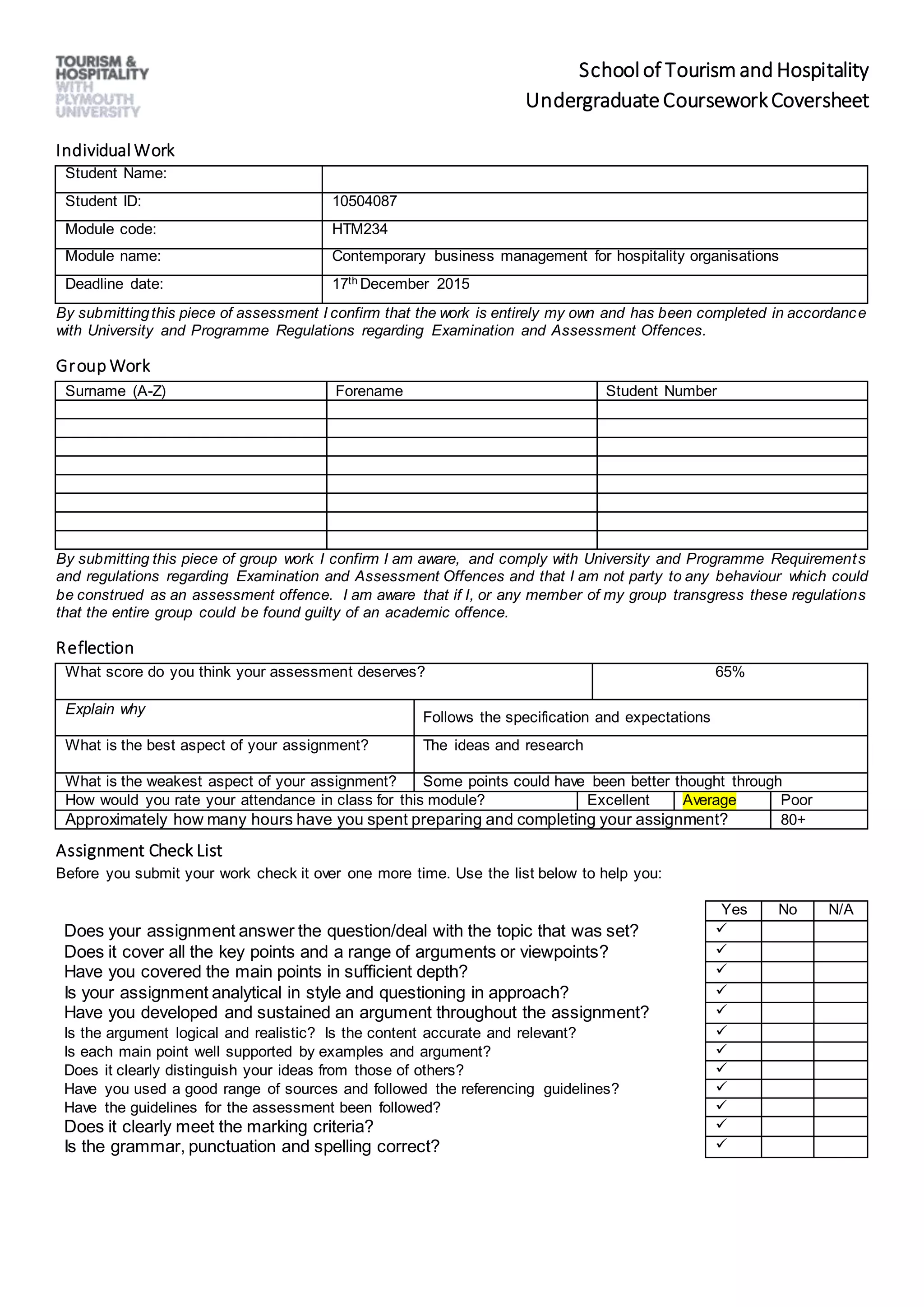 HTM234 - Assignment 3 | PDF