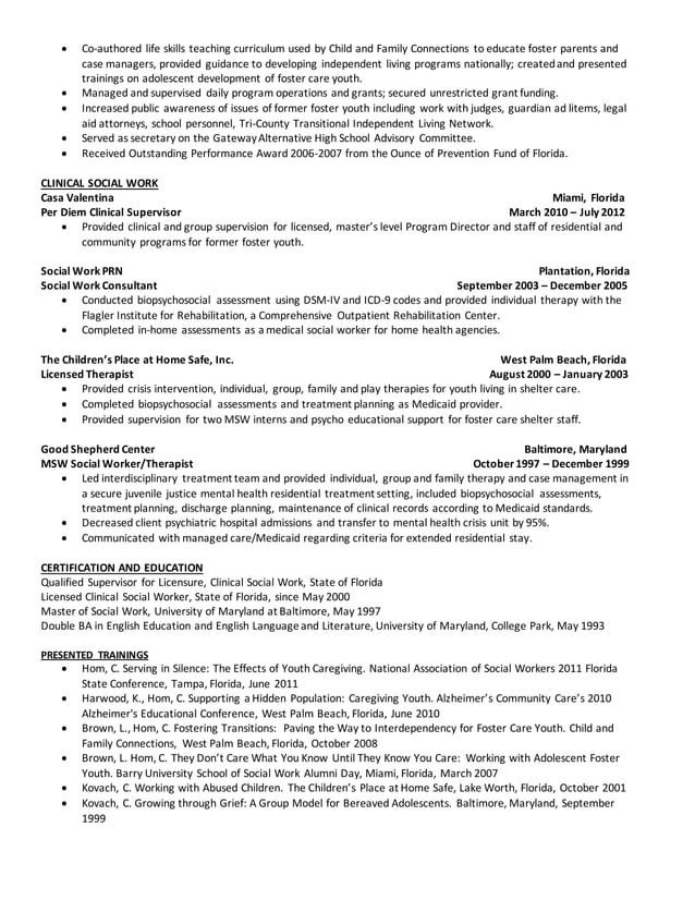 Christine.Hom_LCSW.resume_8.2016 | Physical Therapy | Wellness