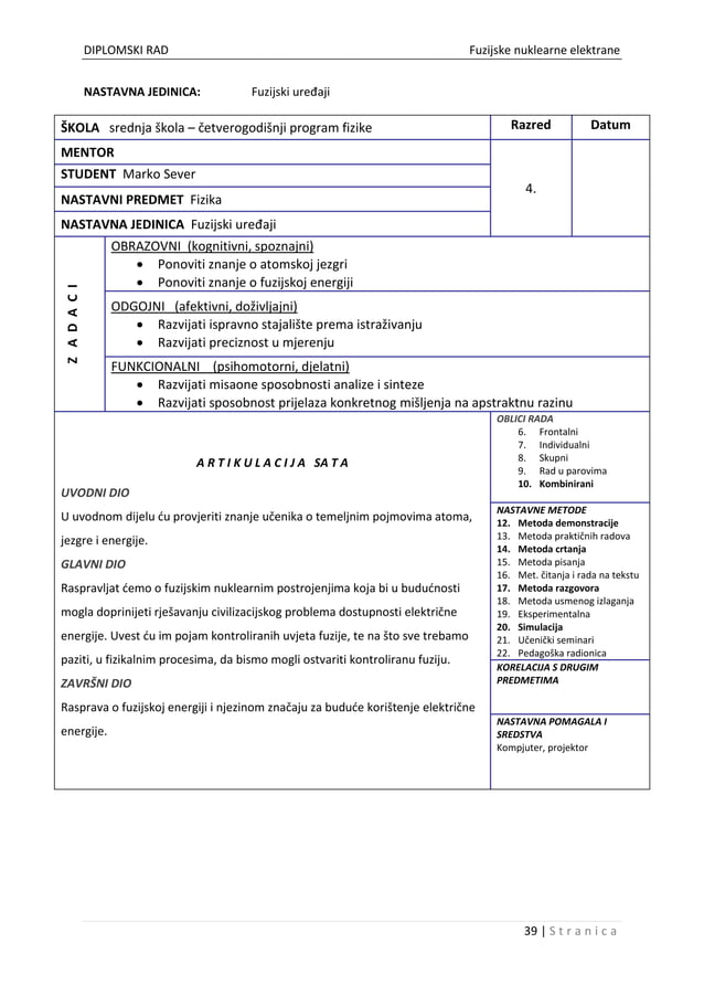 Marko Sever Fuzijske nuklearne elektrane | PDF