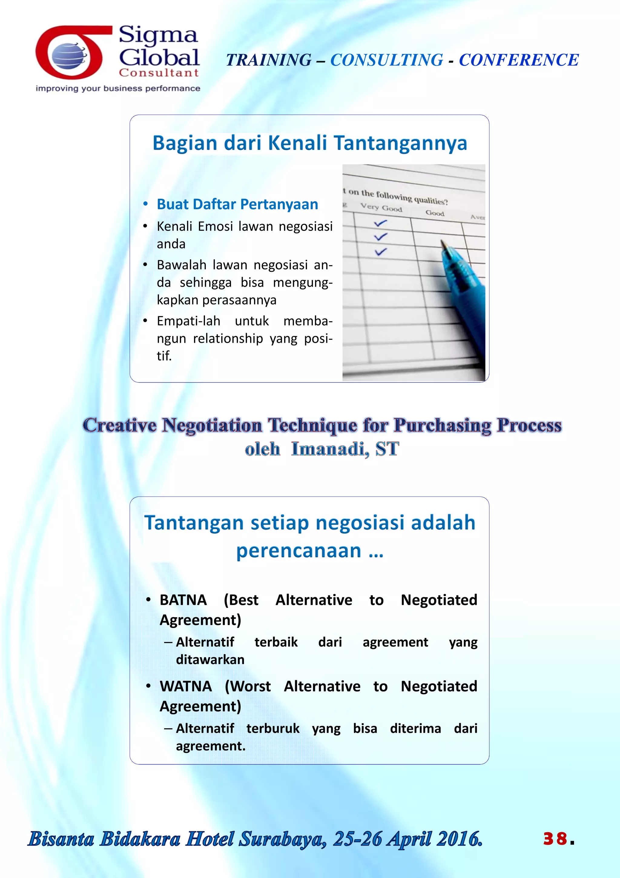 Modul Creative Negotiation for Purchasing Process | PDF