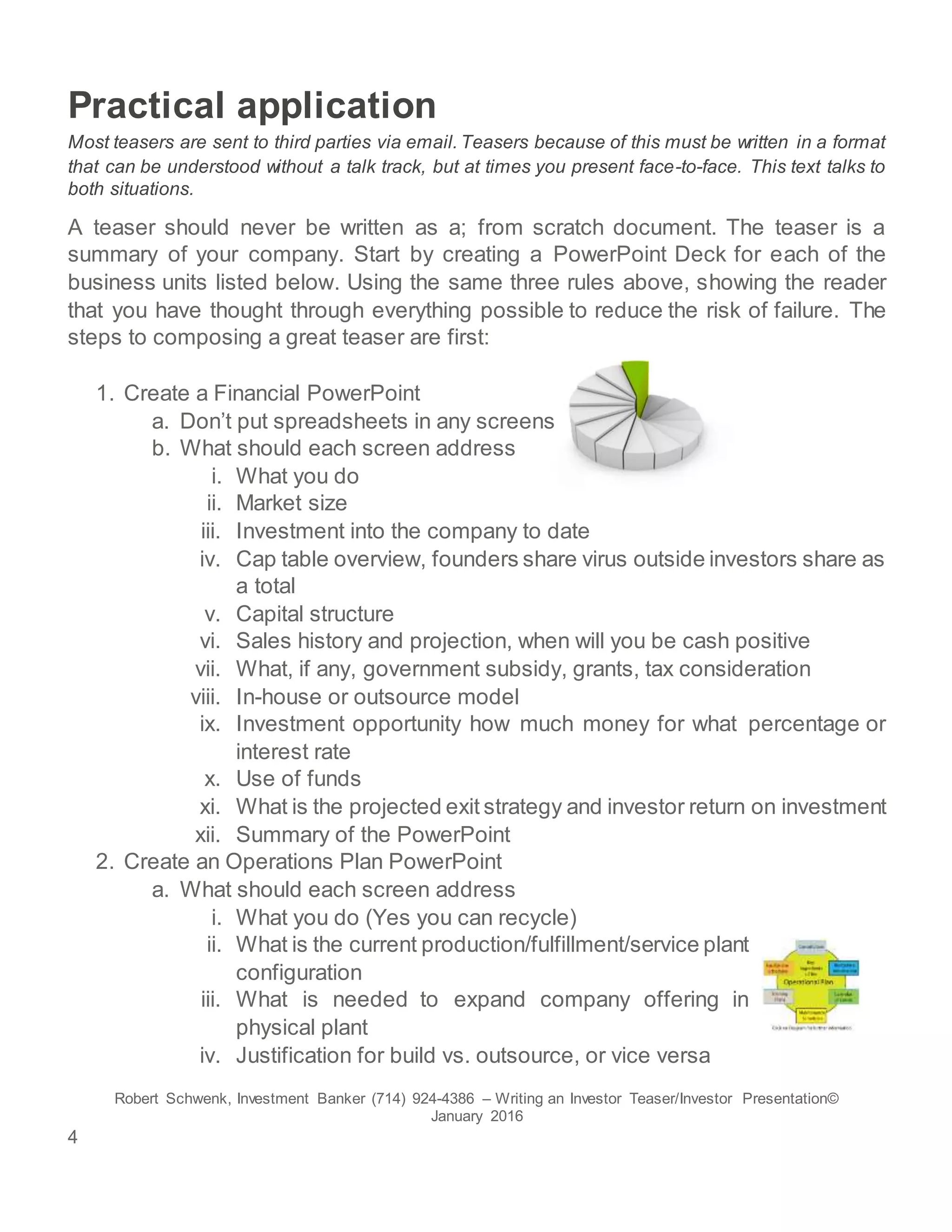 Writing a presentation teaser with graphics | DOCX