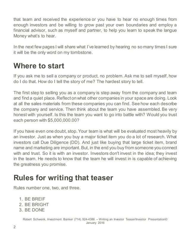 Writing a presentation teaser with graphics | PDF