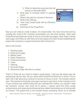 Writing a presentation teaser with graphics | DOCX