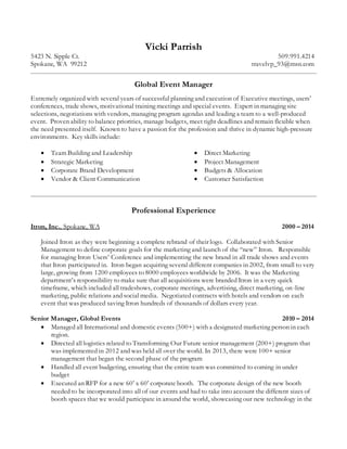 Vicki Parrish | DOCX | Business Expos & Conferences | Events