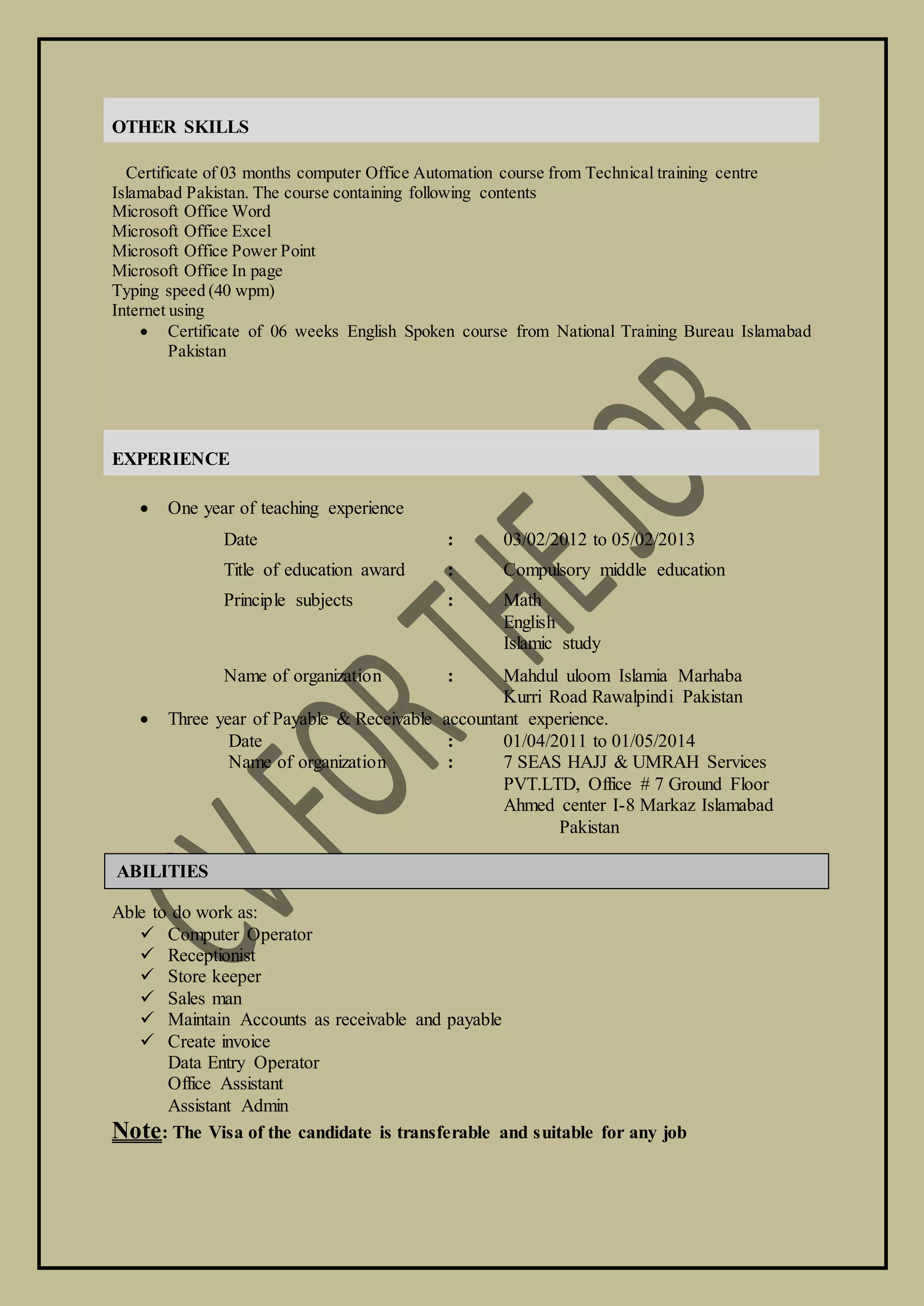 waqas anwar cv (2) | DOCX
