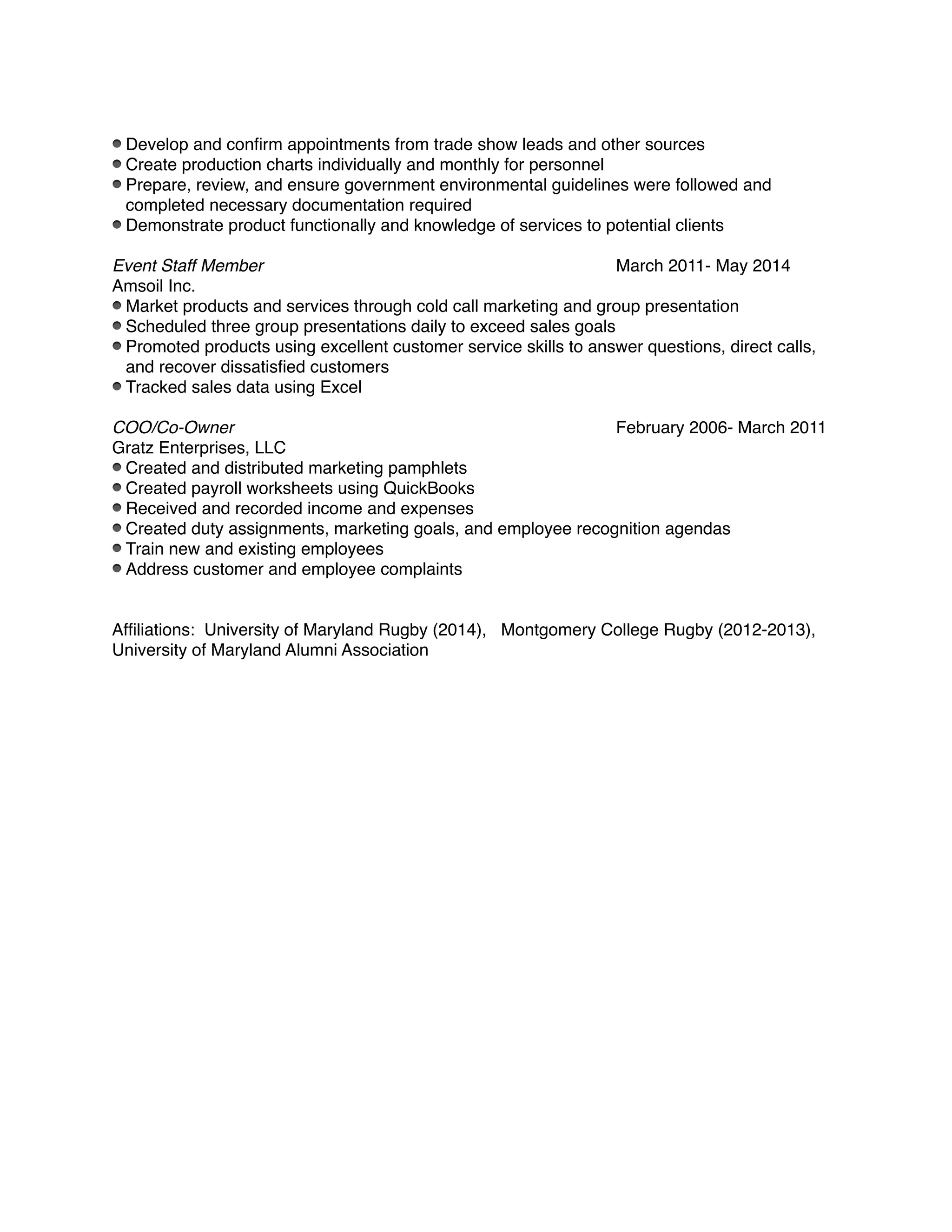 Resume2 | PDF