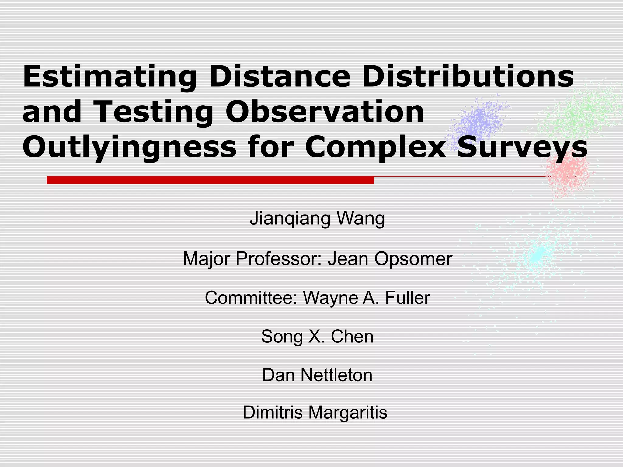 Multivariate outlier detection | PPT