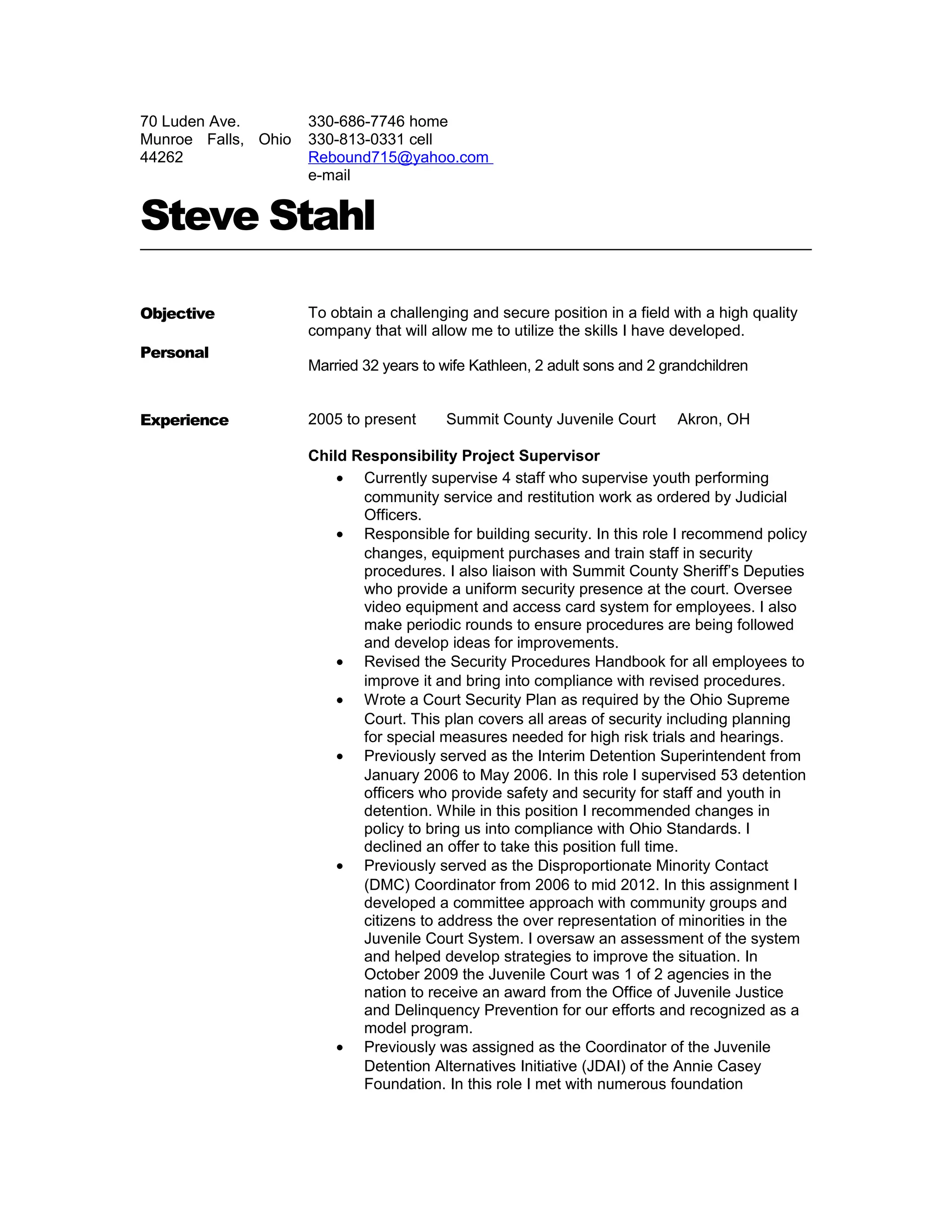 Steve Resume | DOC