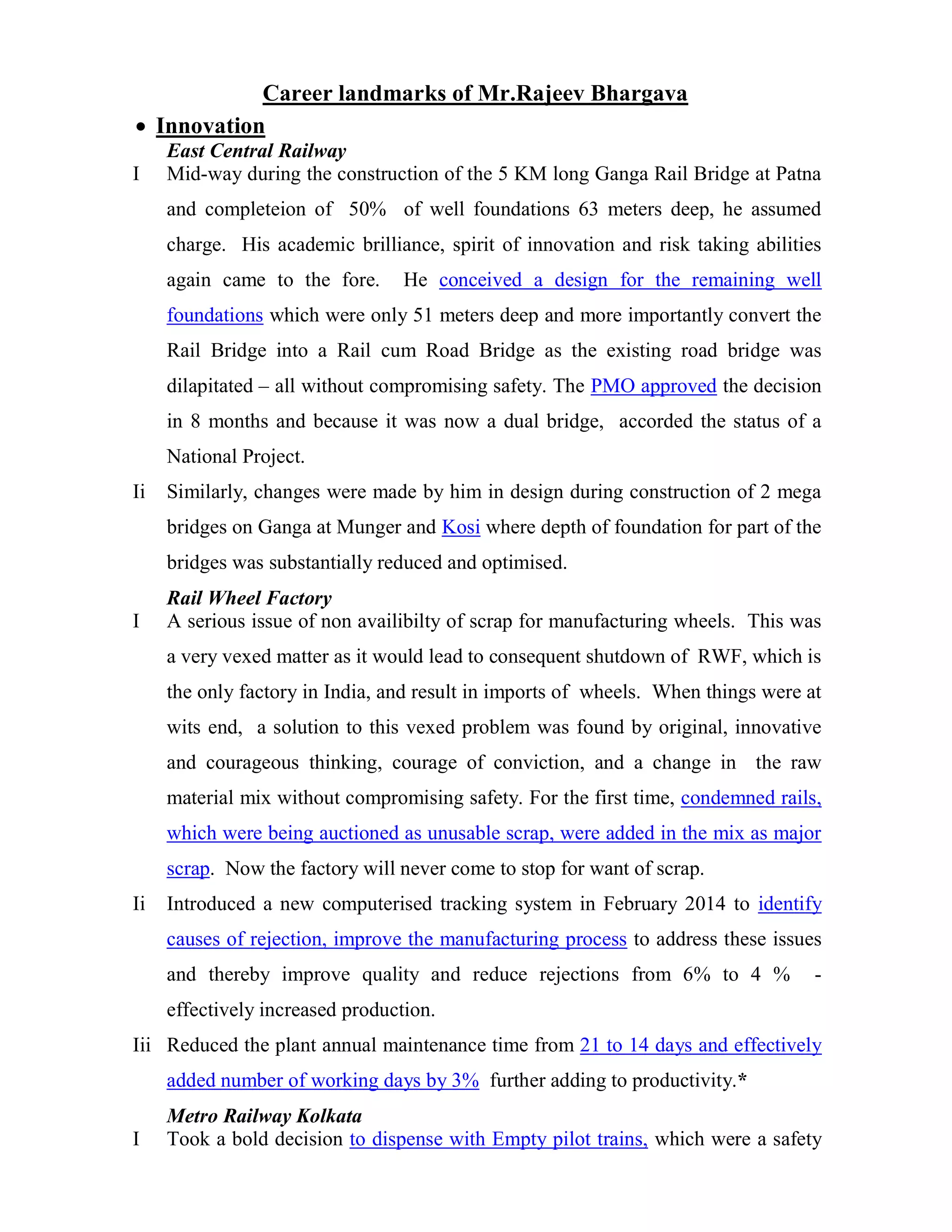 CAREER LAND MARKS | PDF