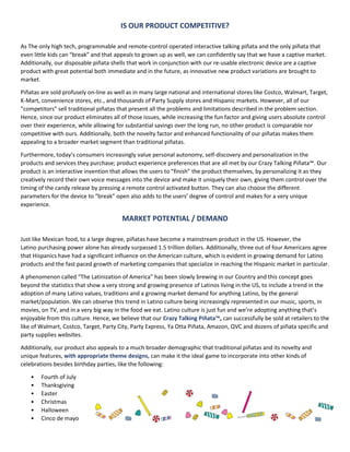 TALKING PINATA LICENSING OPPORTUNITY | PDF