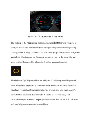 WHAT IS TPMS & HOW DOES IT WORK | PDF