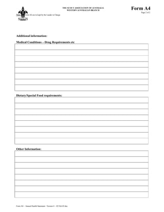 A4 annual health statement-form | PDF