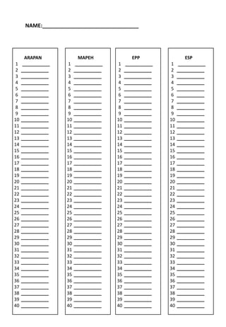 Sample answer sheet | PPTX