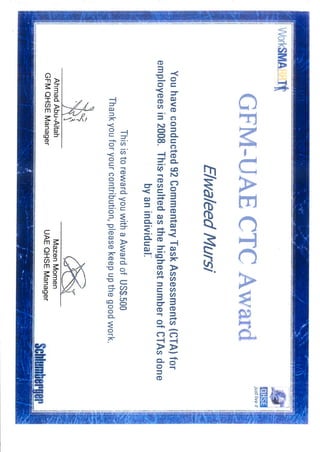 MY Certification from SLB | PDF