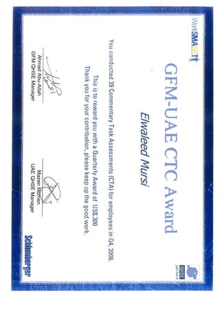 MY Certification from SLB | PDF