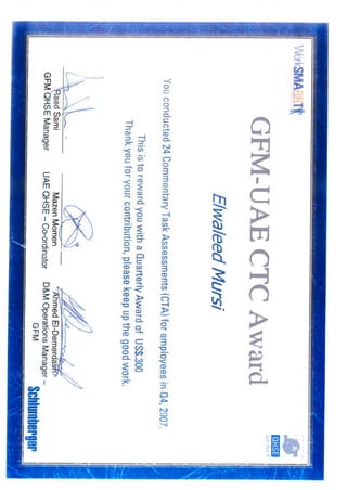 MY Certification from SLB | PDF