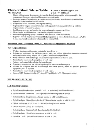 MY Certification from SLB | PDF