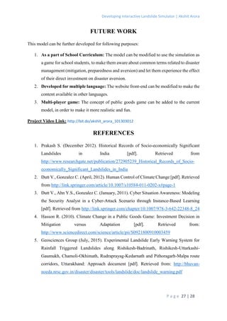 Developing Interactive Landslide Simulator (Report) | PDF