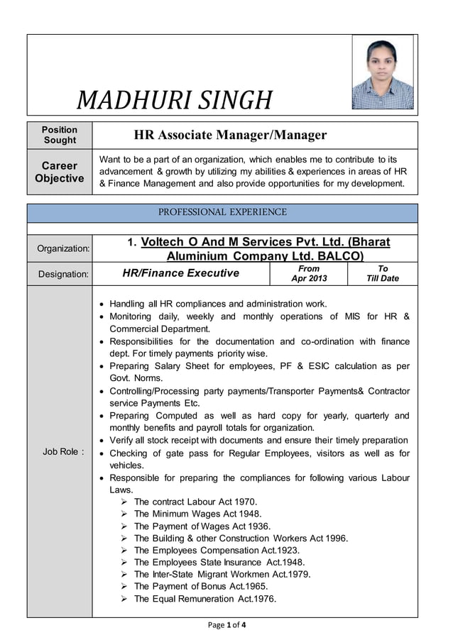 Madhuri Singh Resume | DOCX