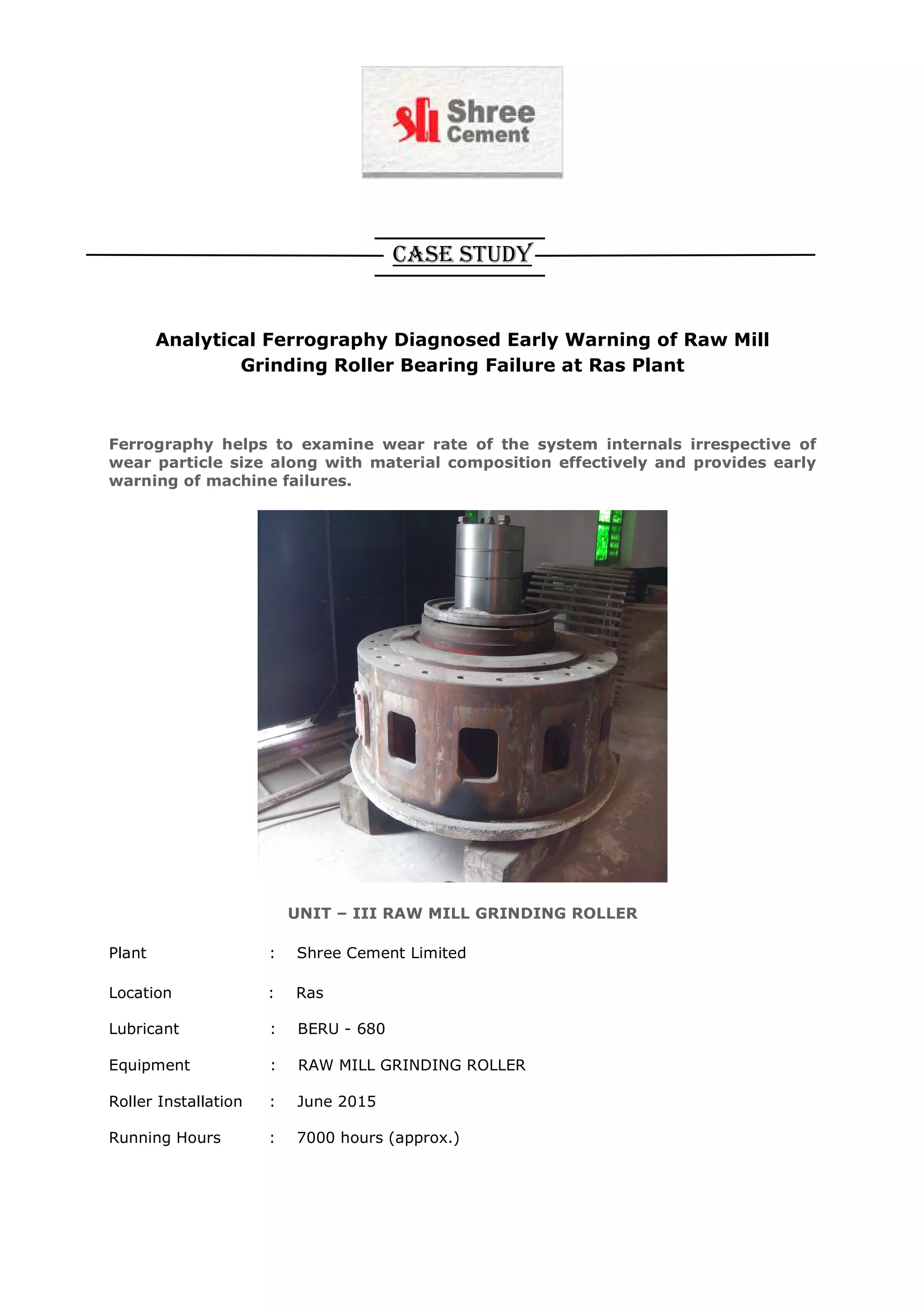 Case Study- RAW MILL GRINDING ROLLER 5 | PDF | Science