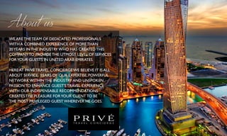 Privé Travel Concierge | PDF