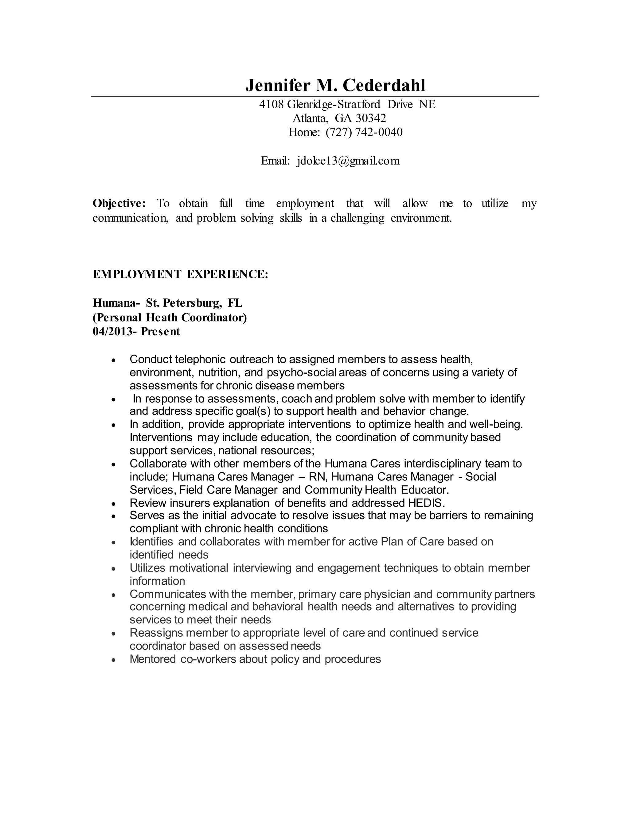 jennifer resume 5 | DOCX