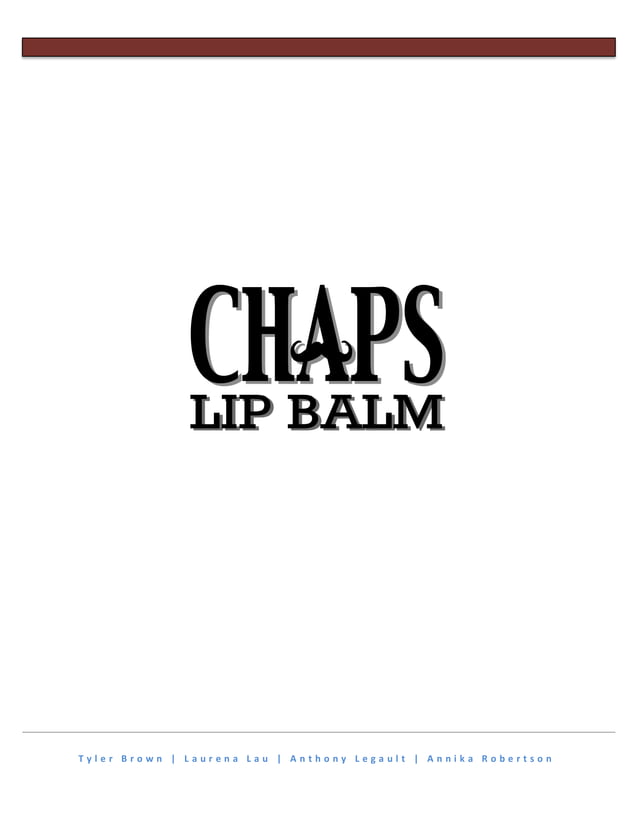 Chaps Lip Balm Proposal | PDF