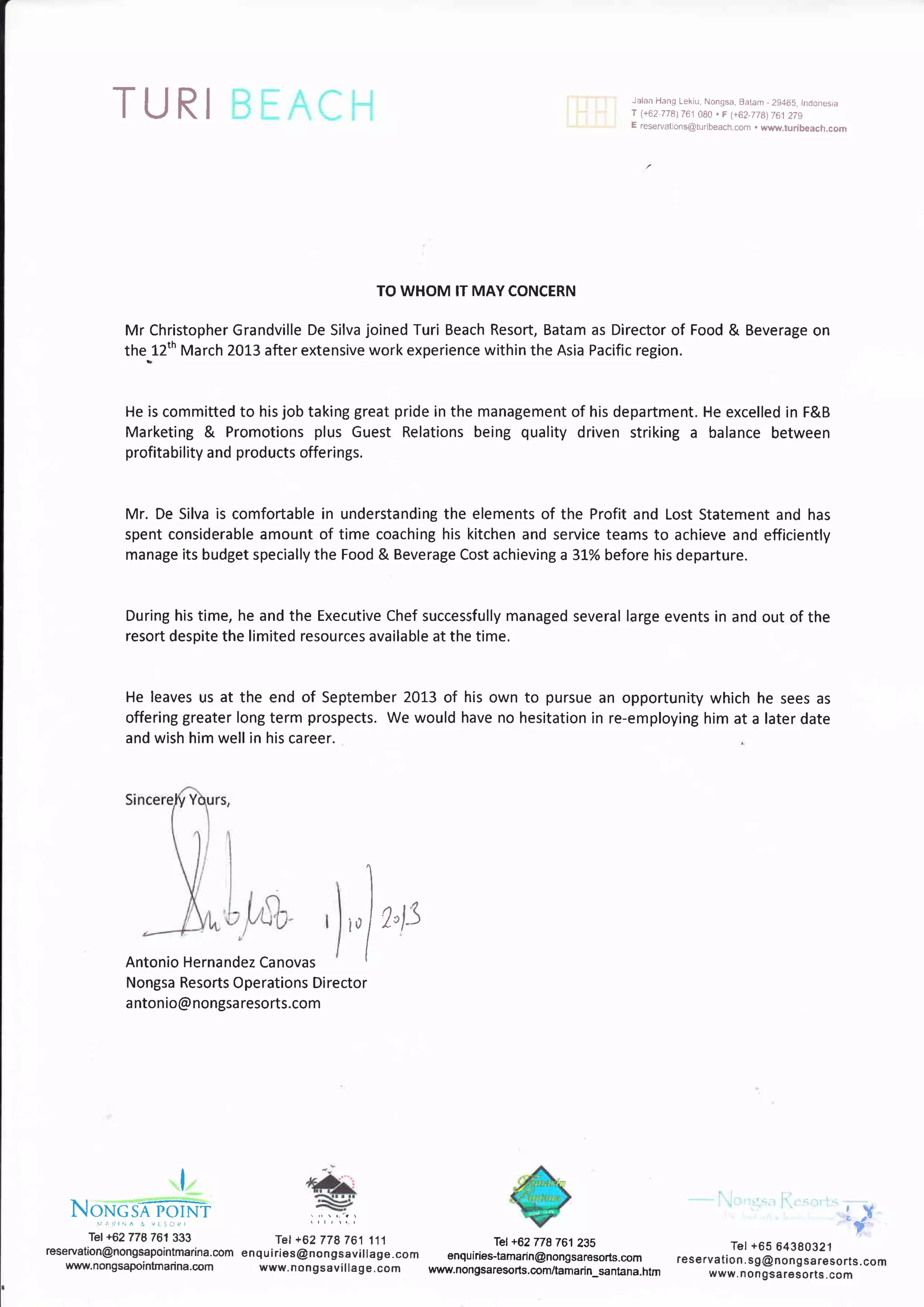 CDS Turi-Reference Letter | PDF | Business Administration | Business