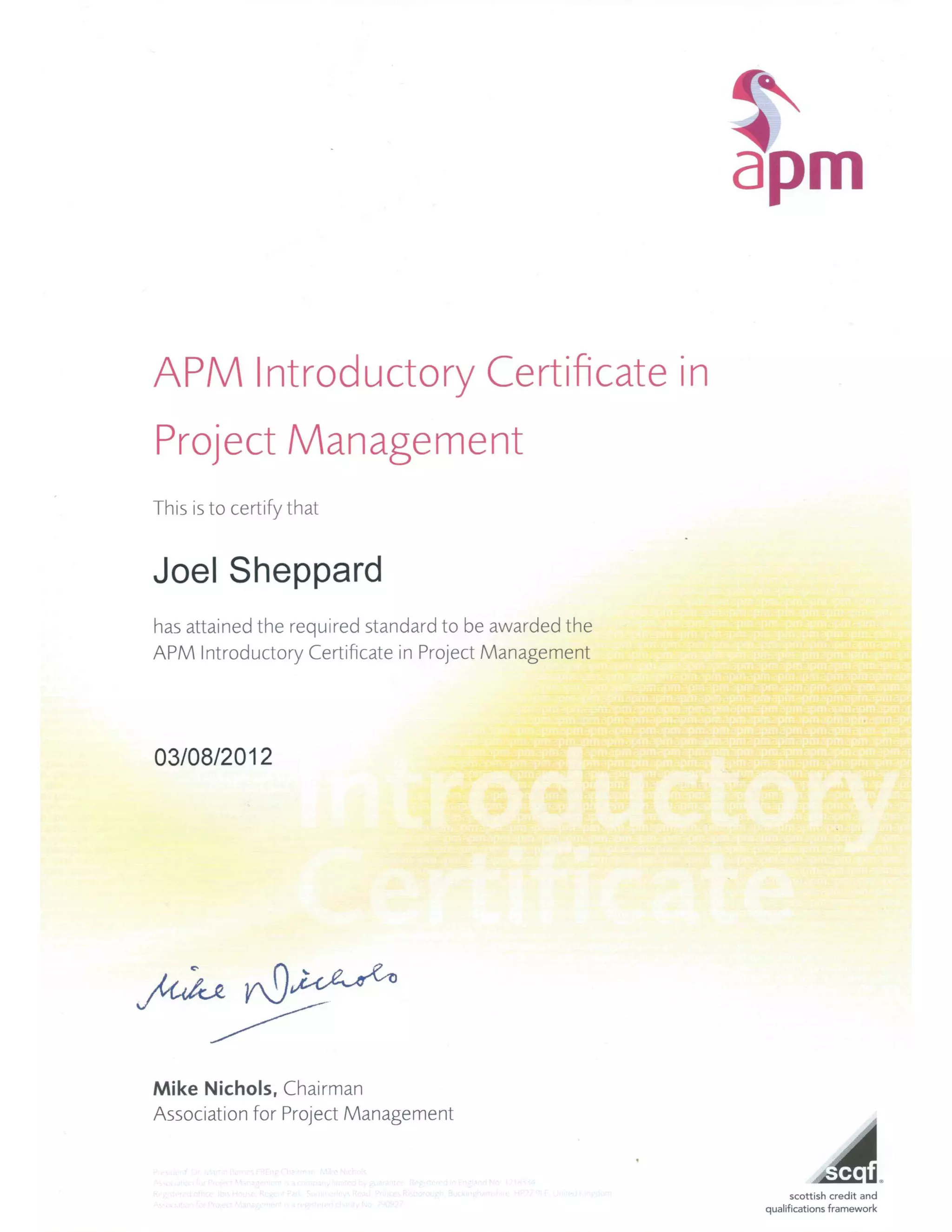 APM Introductory Certificate in Project Management [03.08.12] | PDF