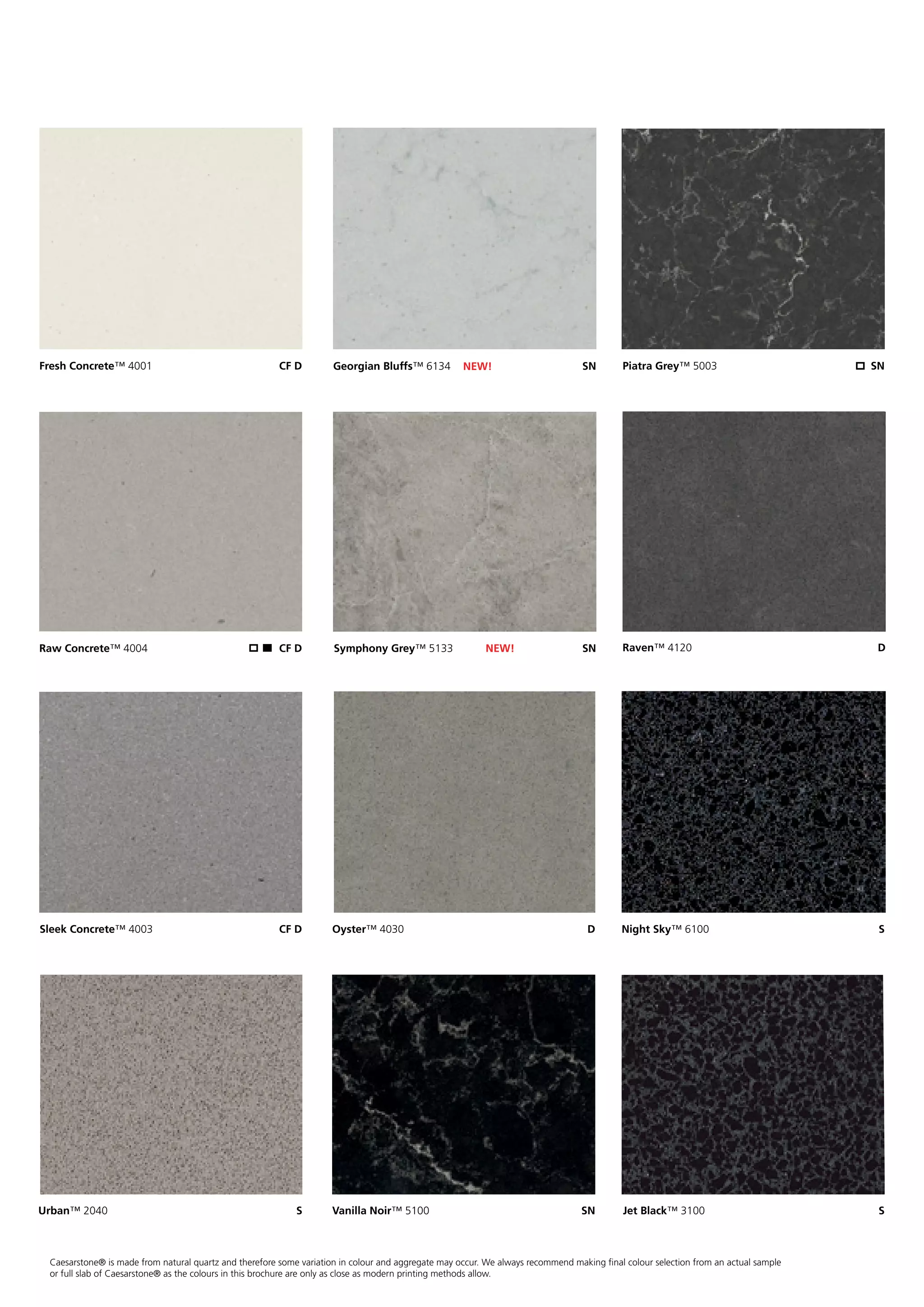 Caesarstone Nature Inspired Brochure | PDF