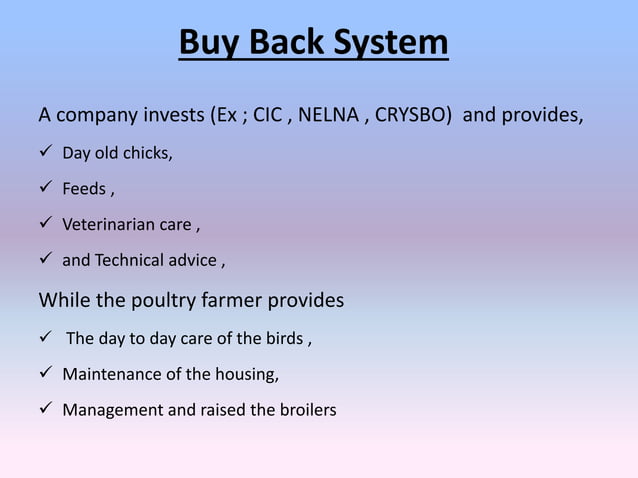 Buyback System and All in All out System in Broiler Farming.pptx ...