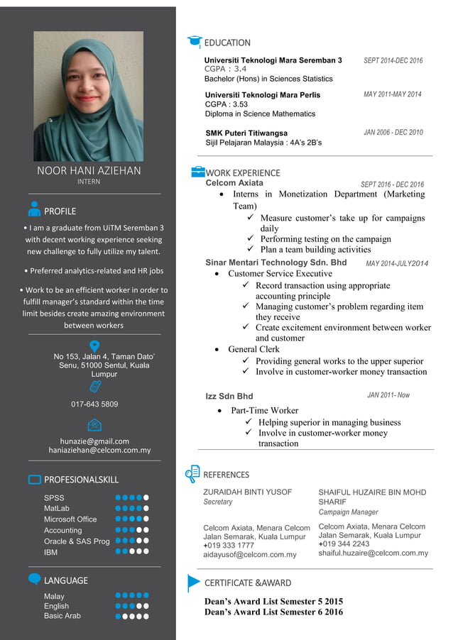 Resume - Noor Hani Aziehan | PDF | Business | Business and Finance