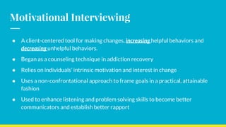 Motivational Interviewing Workshop | PDF
