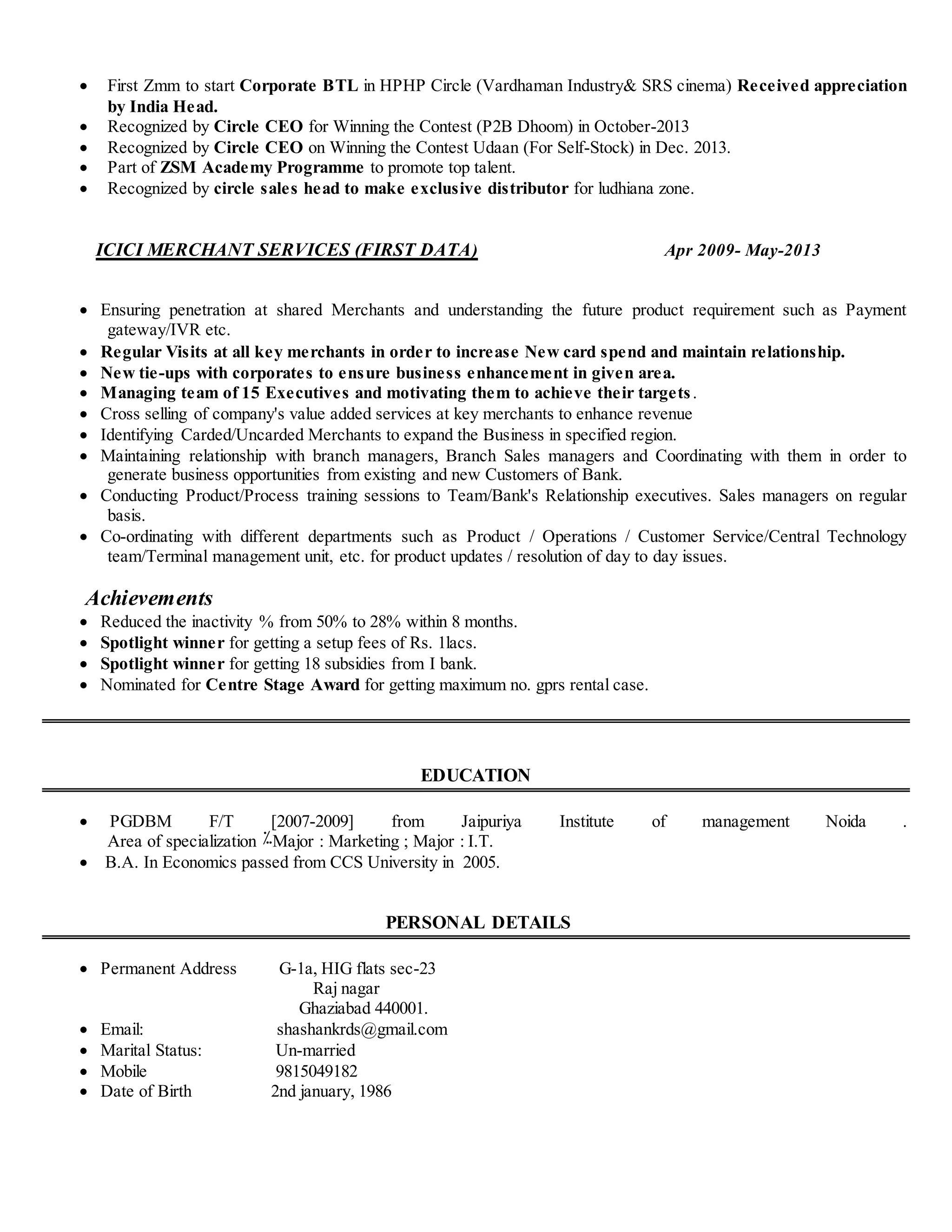 shashank new resume | DOCX