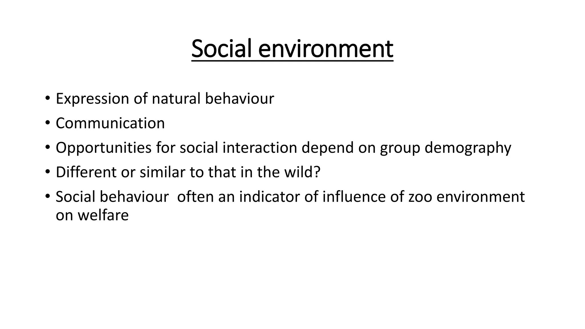 Behaviour of Zoo Animals | PPTX