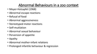 Behaviour of Zoo Animals | PPTX
