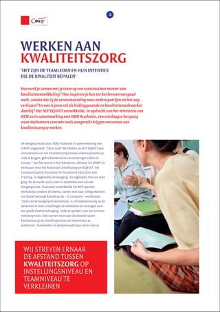 werken aan kwaliteitszorg | PDF