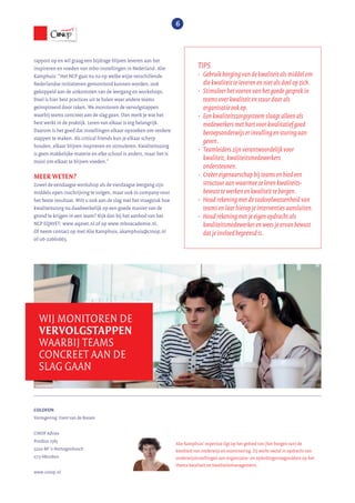 werken aan kwaliteitszorg | PDF