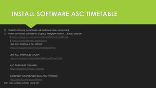 A4 cara menggunakan aplikasi jadual waktu asc timetable | PDF