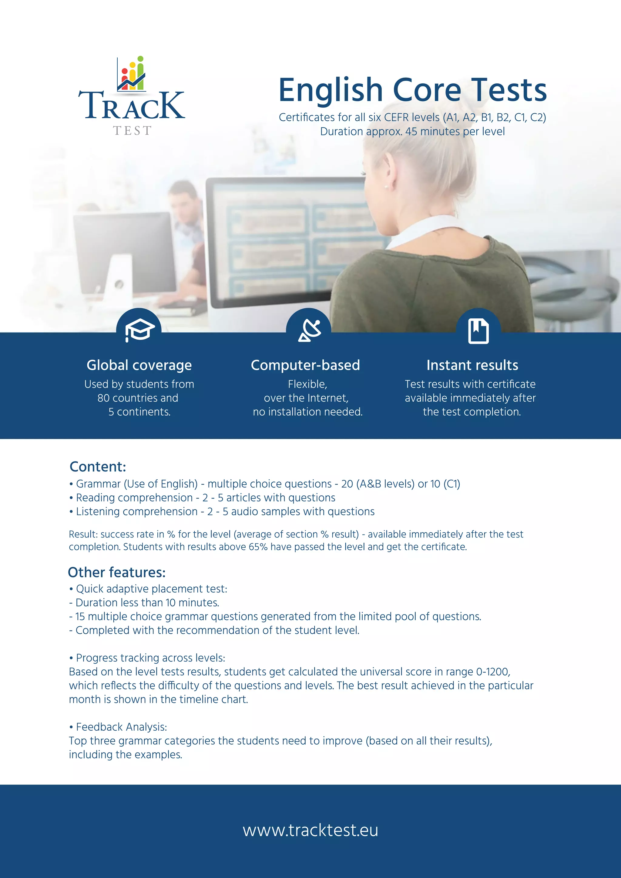 TrackTest English Core Test (one-pager) | PDF | Standardized Testing ...