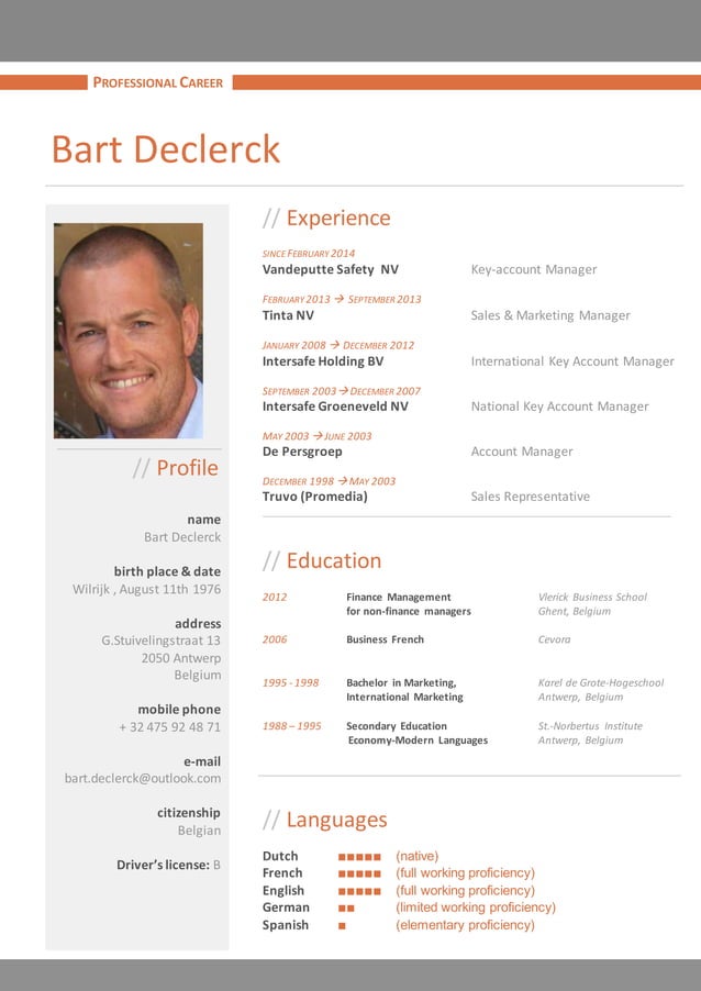 CV - Bart Declerck | PDF