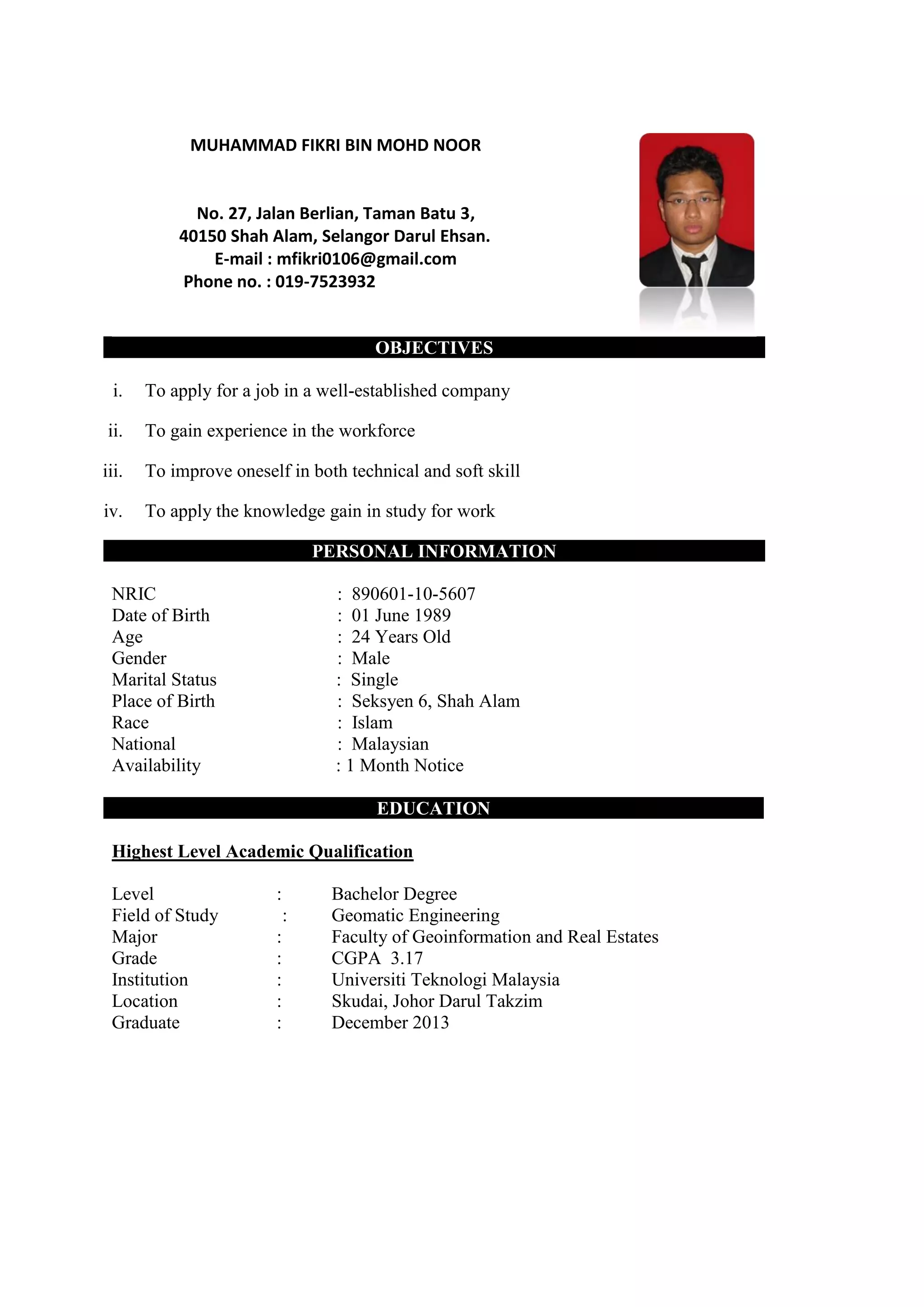 MUHAMMAD FIKRI | PDF