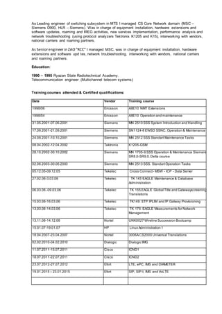 CV_Fedotov_2 | DOCX | Computer Networking | Computing