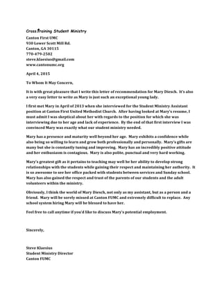 steve's reference letter | PDF