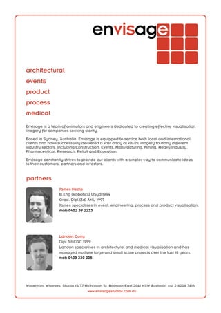 Envisage Studios Presents | PDF