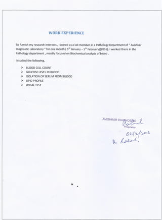 WORK CERTIFICATE | PDF