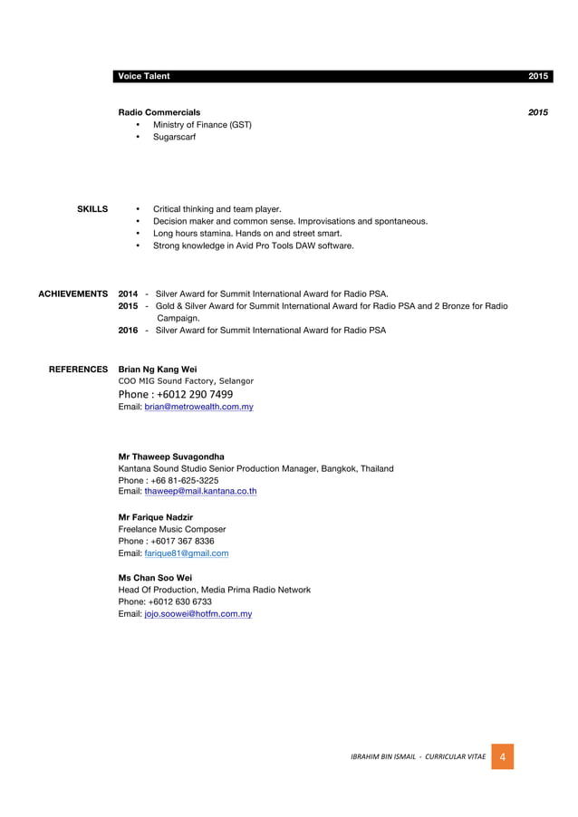 AYEM ISMAIL - CV_Portrait 2016 | PDF